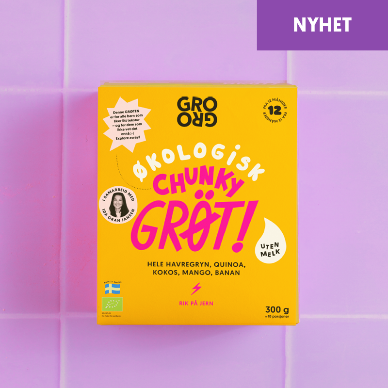 NYHET - pulvergrøt med ny smak – GroGro & Møtsch
