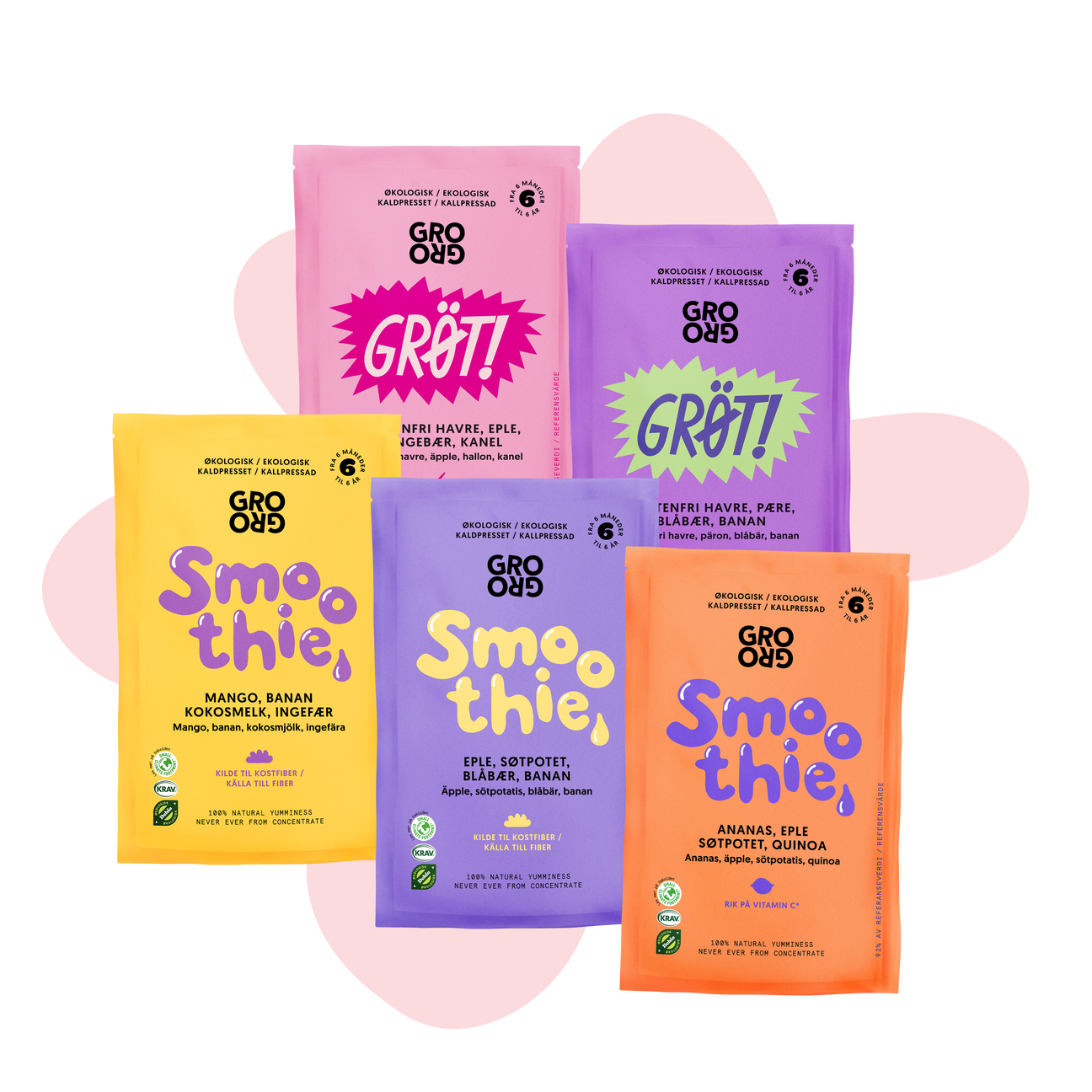 For hele familien (grøt og smoothiepakke) – GroGro